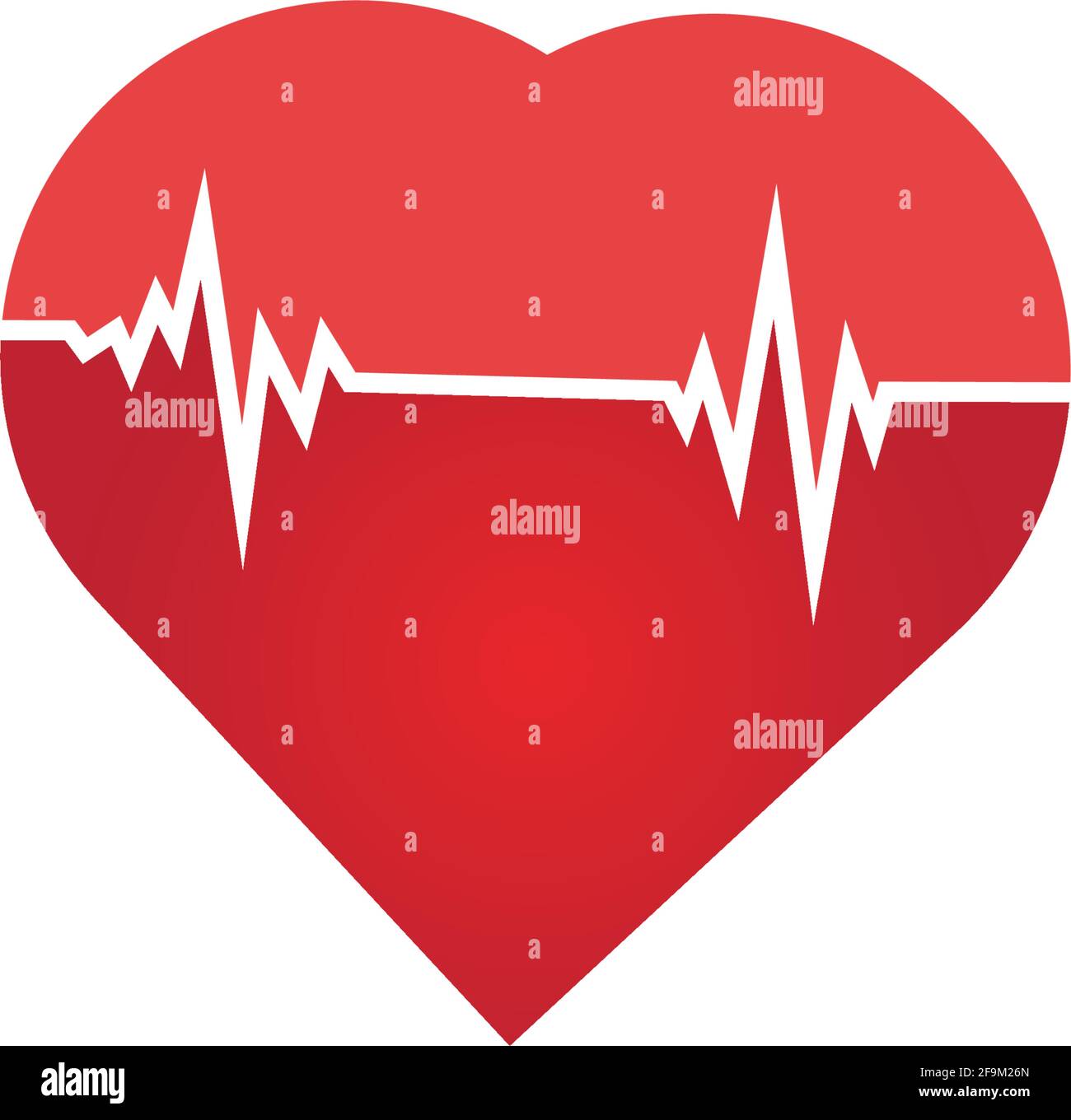 Heart rate icon - health monitor. Red Heart Rate.Blood pressure vector ...