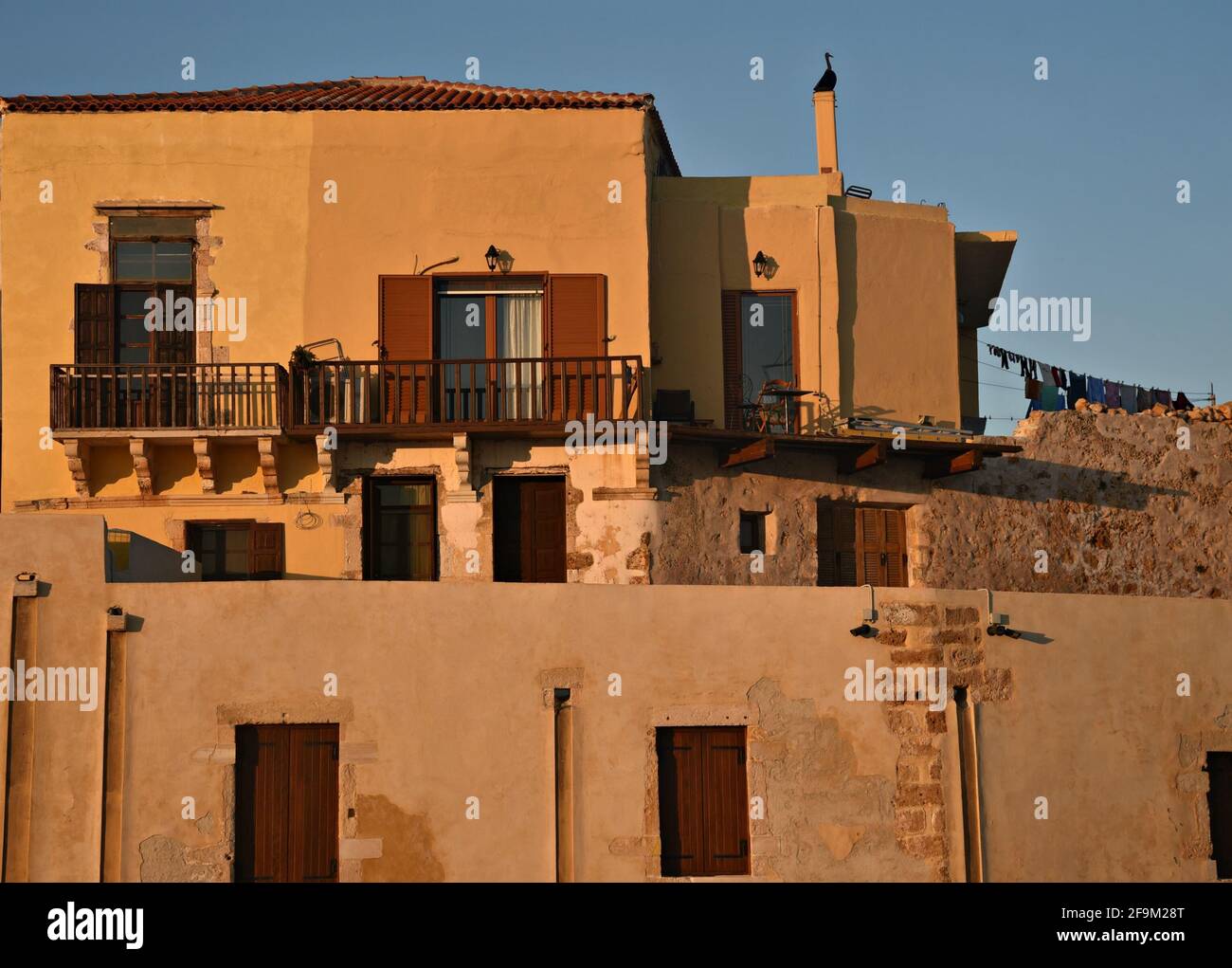 Venetian style mansion at the Old Town district of Chania in Crete ...