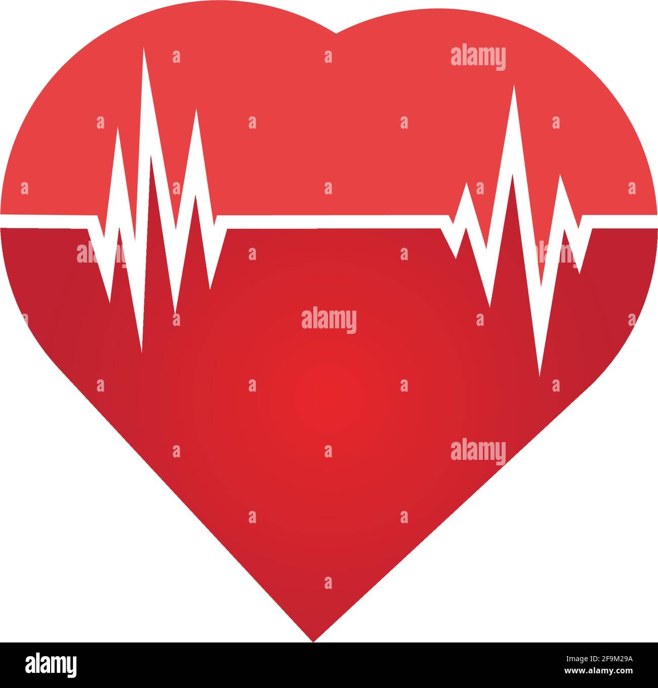 Heart rate icon - health monitor. Red Heart Rate.Blood pressure vector ...