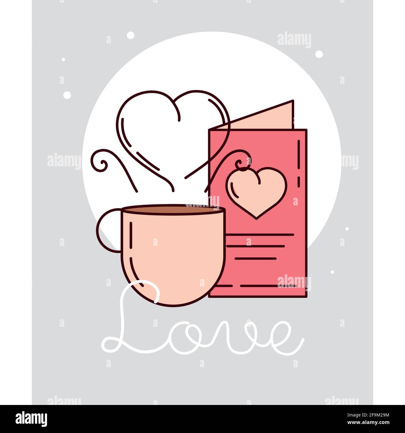 love cup letter heart cartoon Stock Vector Image & Art - Alamy