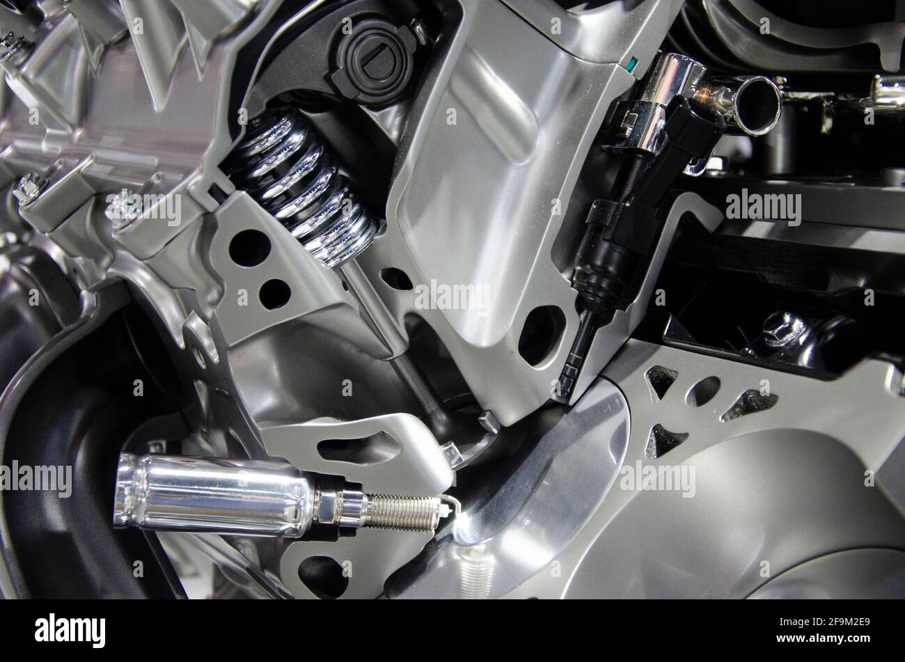 2019 Chevrolet 1.5 liter EcoTech engine model closeup Stock Photo - Alamy