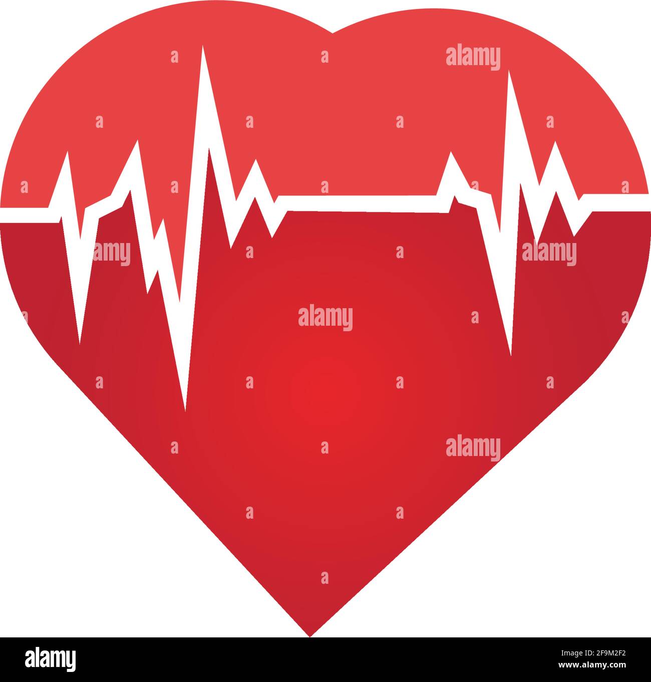 Heart rate icon - health monitor. Red Heart Rate.Blood pressure vector ...