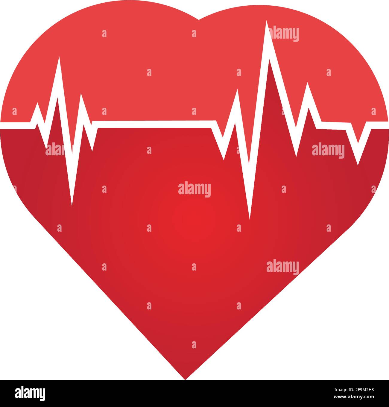 Heart rate icon - health monitor. Red Heart Rate.Blood pressure vector ...