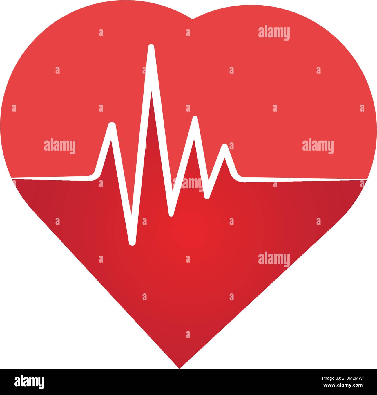 Heart rate icon - health monitor. Red Heart Rate.Blood pressure vector ...