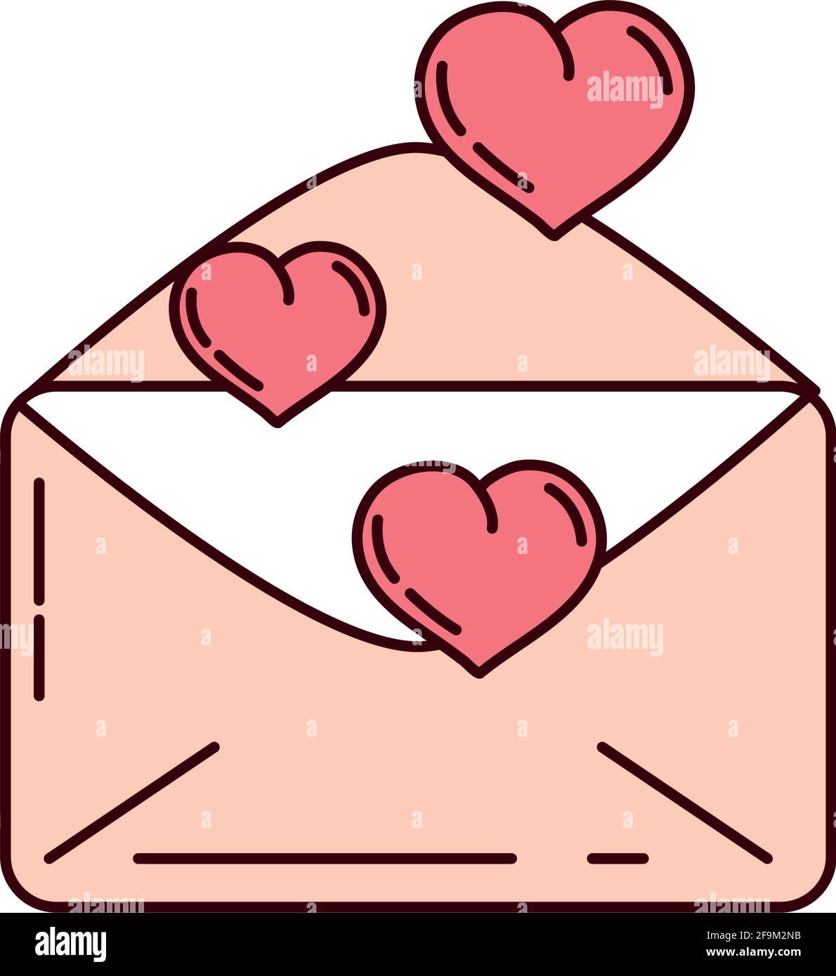 love romantic mail hearts cartoon Stock Vector Image & Art - Alamy