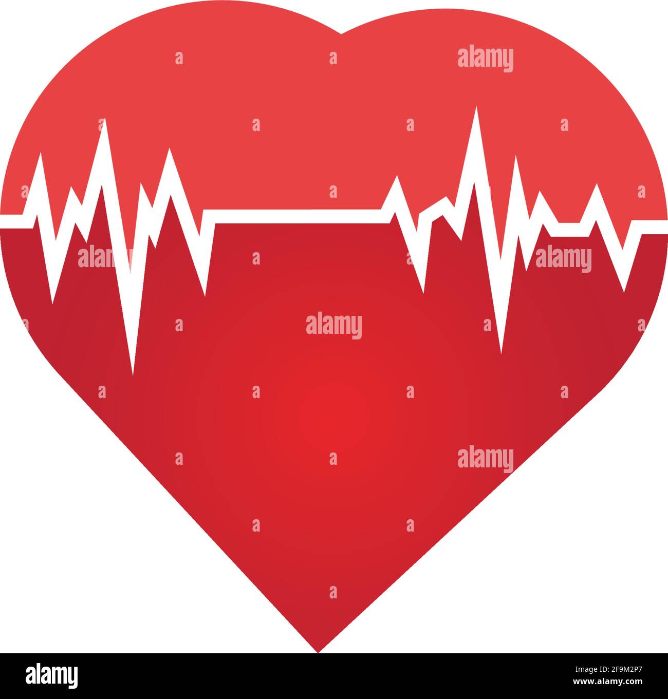 Heart rate icon - health monitor. Red Heart Rate.Blood pressure vector ...