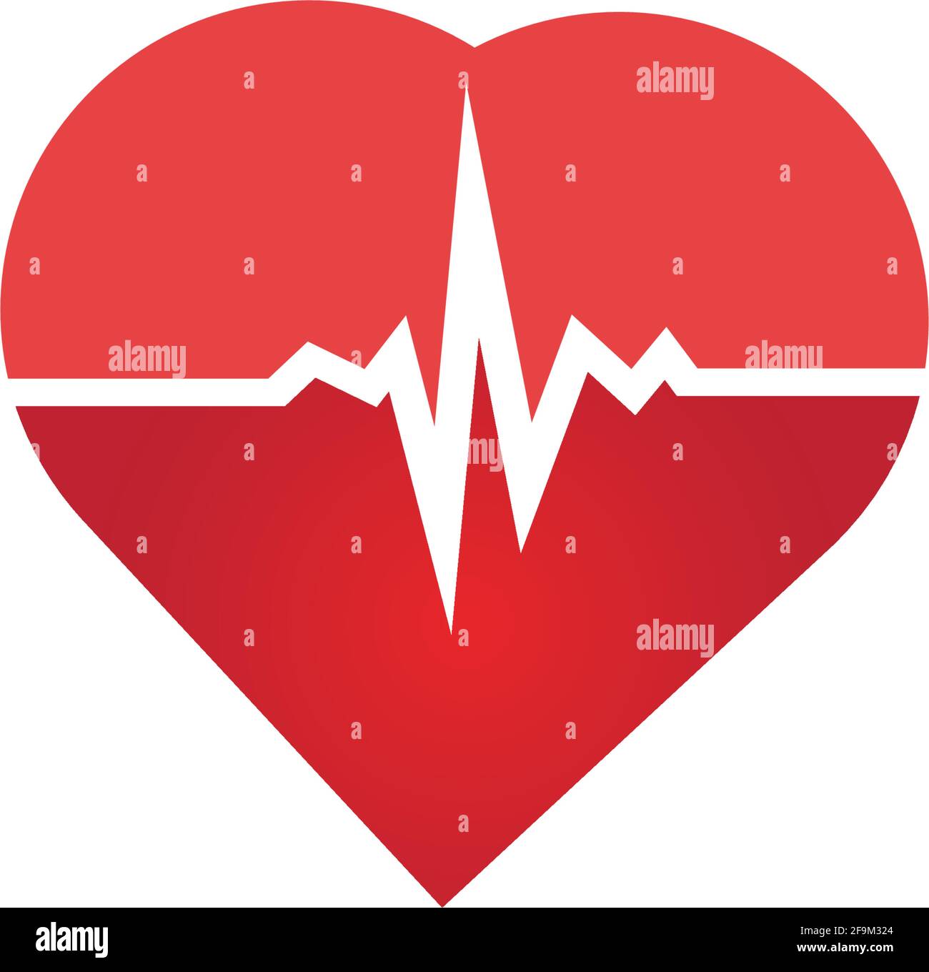 Heart rate icon - health monitor. Red Heart Rate.Blood pressure vector ...