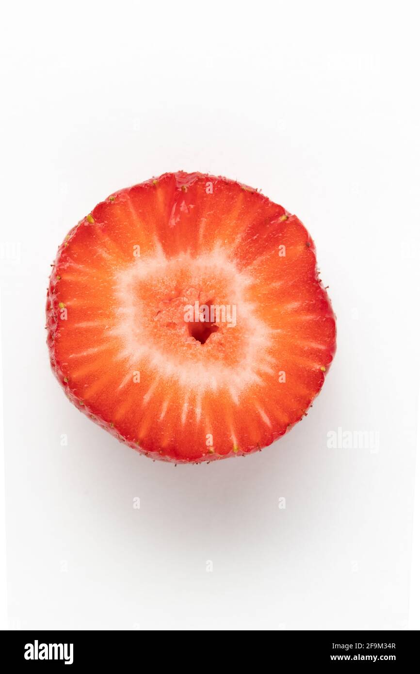 slice of strawberry isolated on white Stock Photo - Alamy