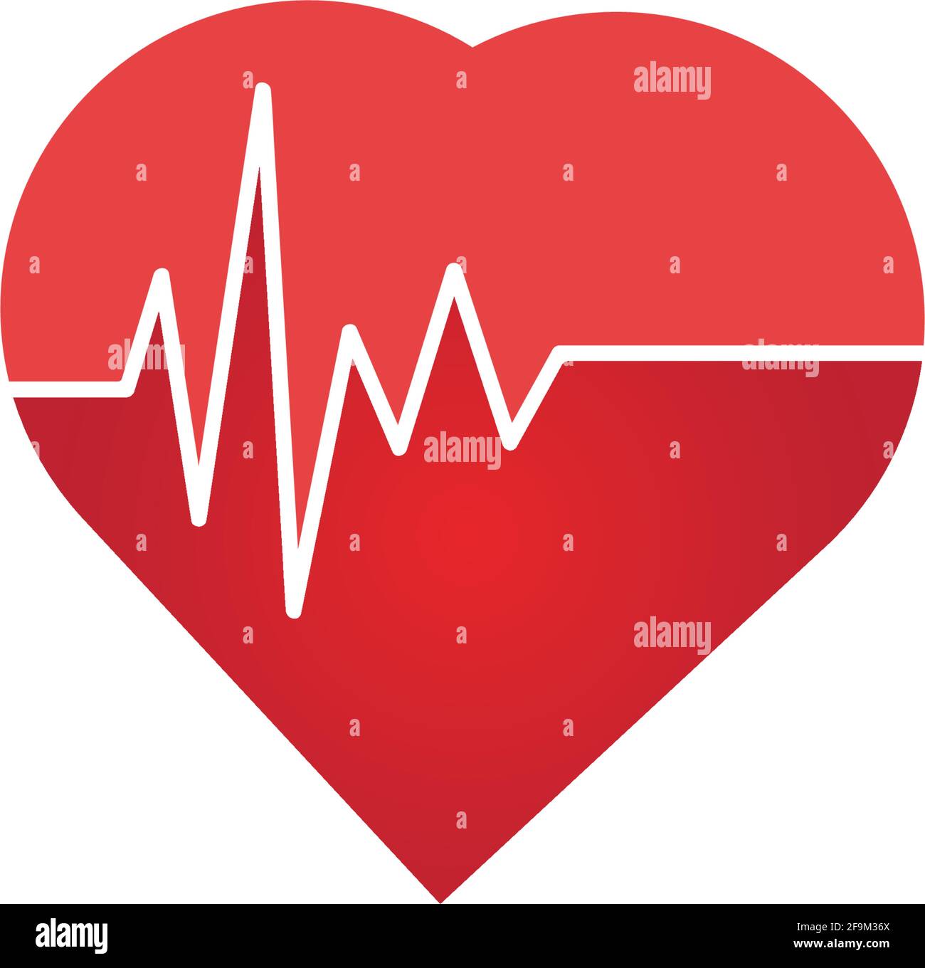 Heart rate icon - health monitor. Red Heart Rate.Blood pressure vector ...