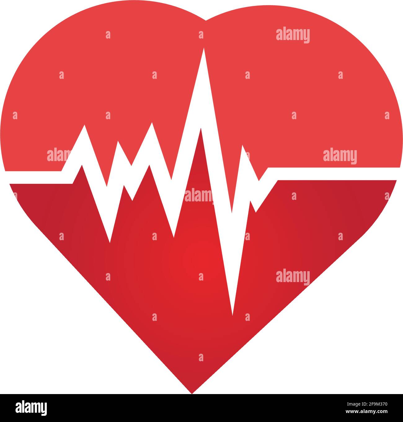 Heart rate icon - health monitor. Red Heart Rate.Blood pressure vector ...