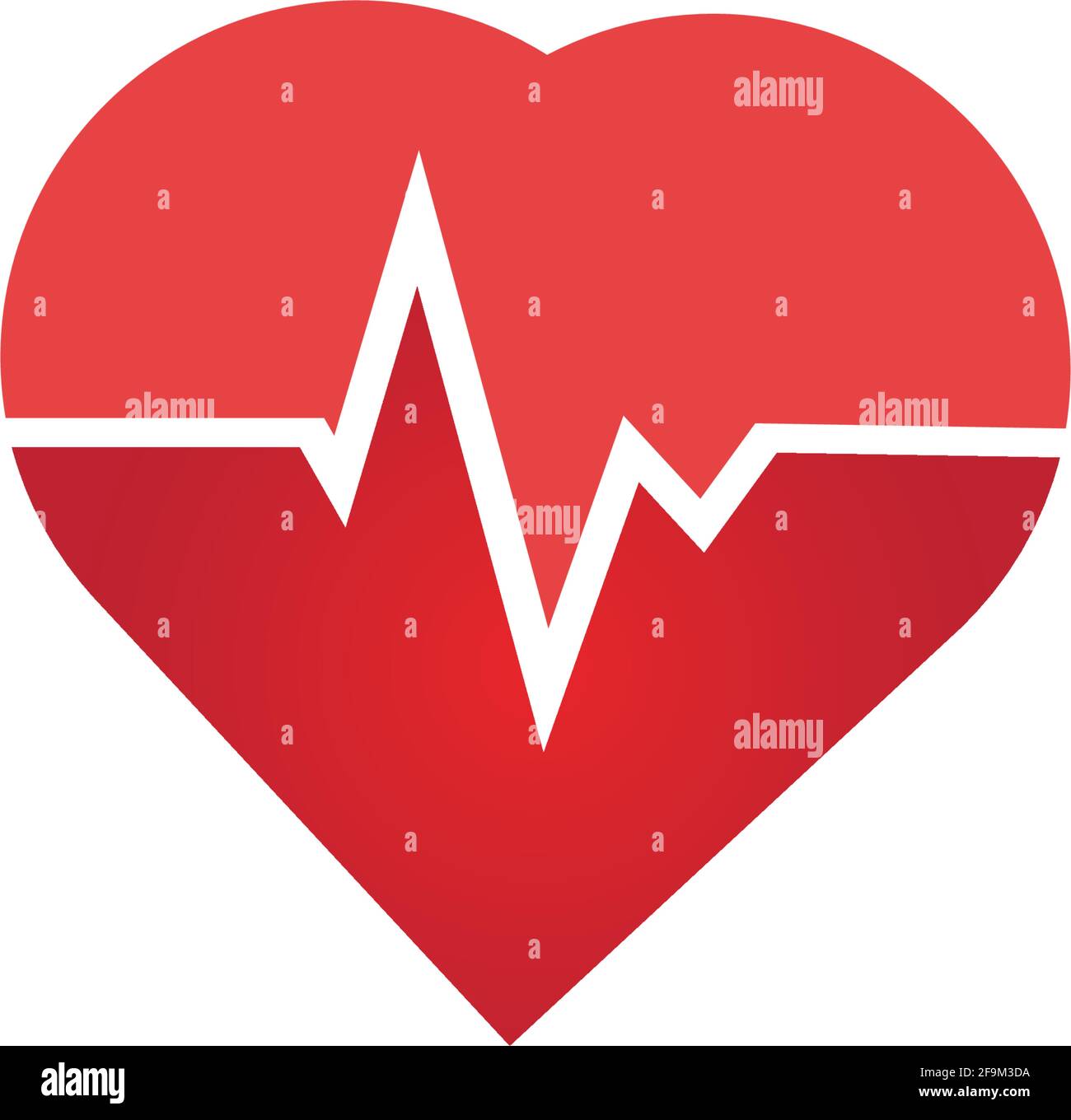 Heart rate icon - health monitor. Red Heart Rate.Blood pressure vector ...