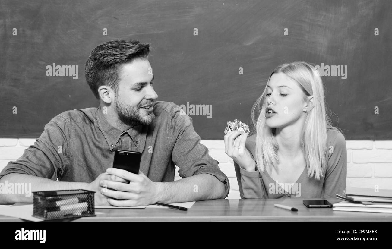 Enjoying time in college. Studying in college or university. Friends ...