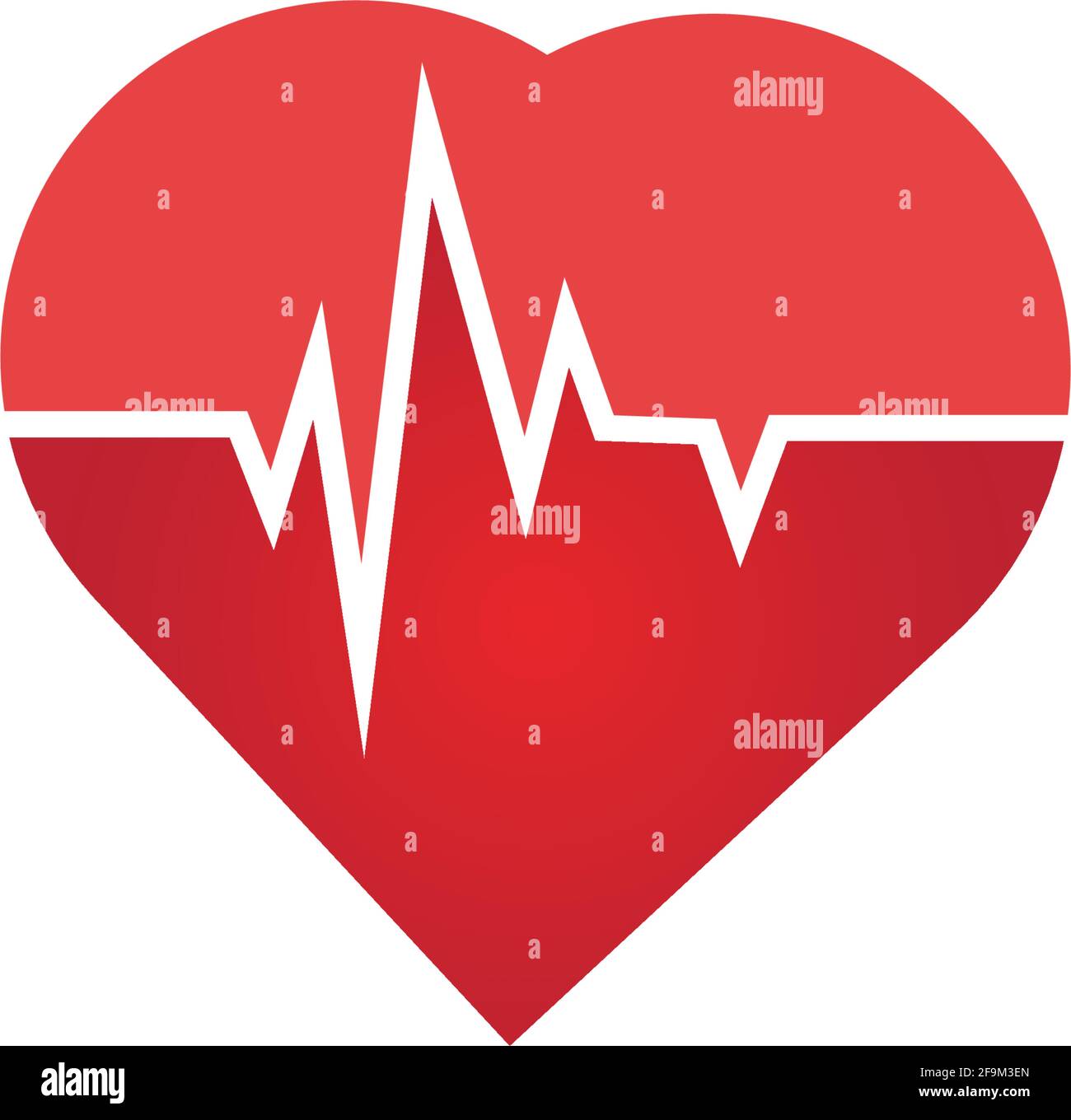 Heart rate icon - health monitor. Red Heart Rate.Blood pressure vector ...