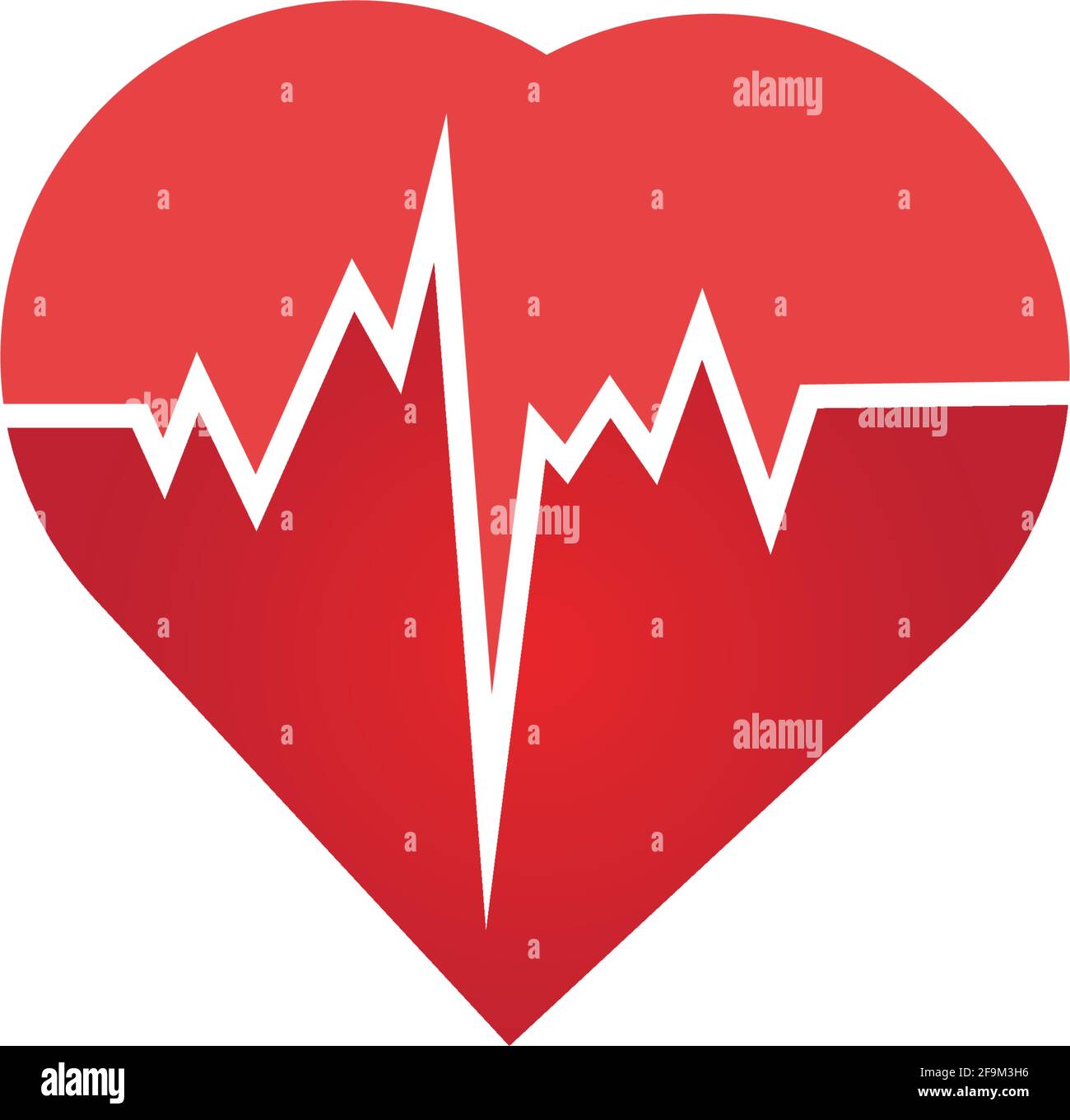 Heart rate icon - health monitor. Red Heart Rate.Blood pressure vector ...