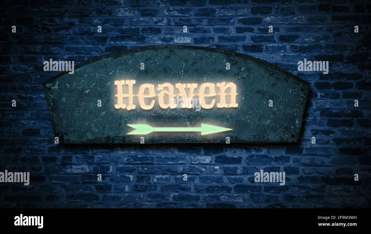 Street Sign the Direction Way to Heaven Stock Photo - Alamy
