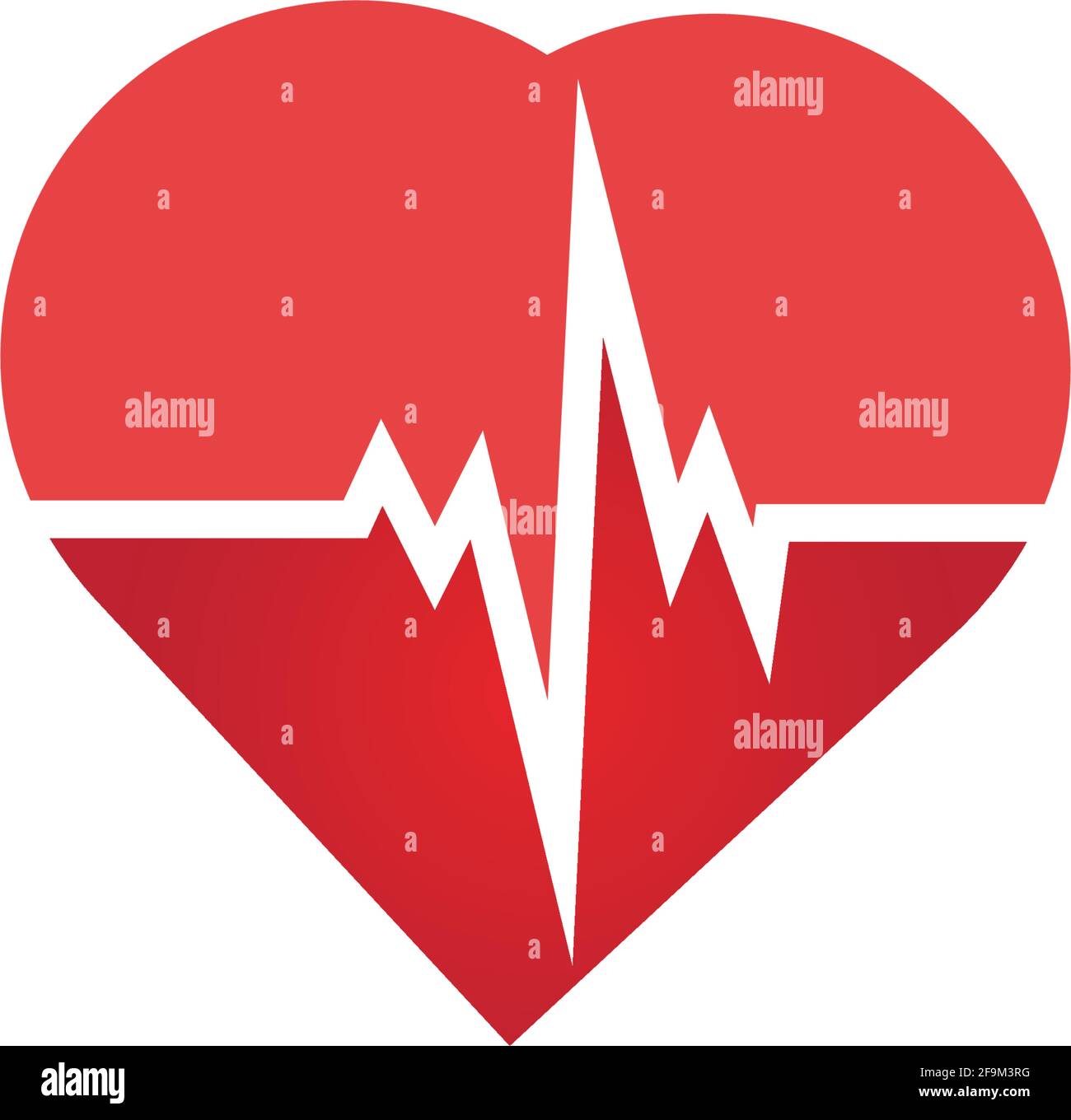 Heart rate icon - health monitor. Red Heart Rate.Blood pressure vector ...