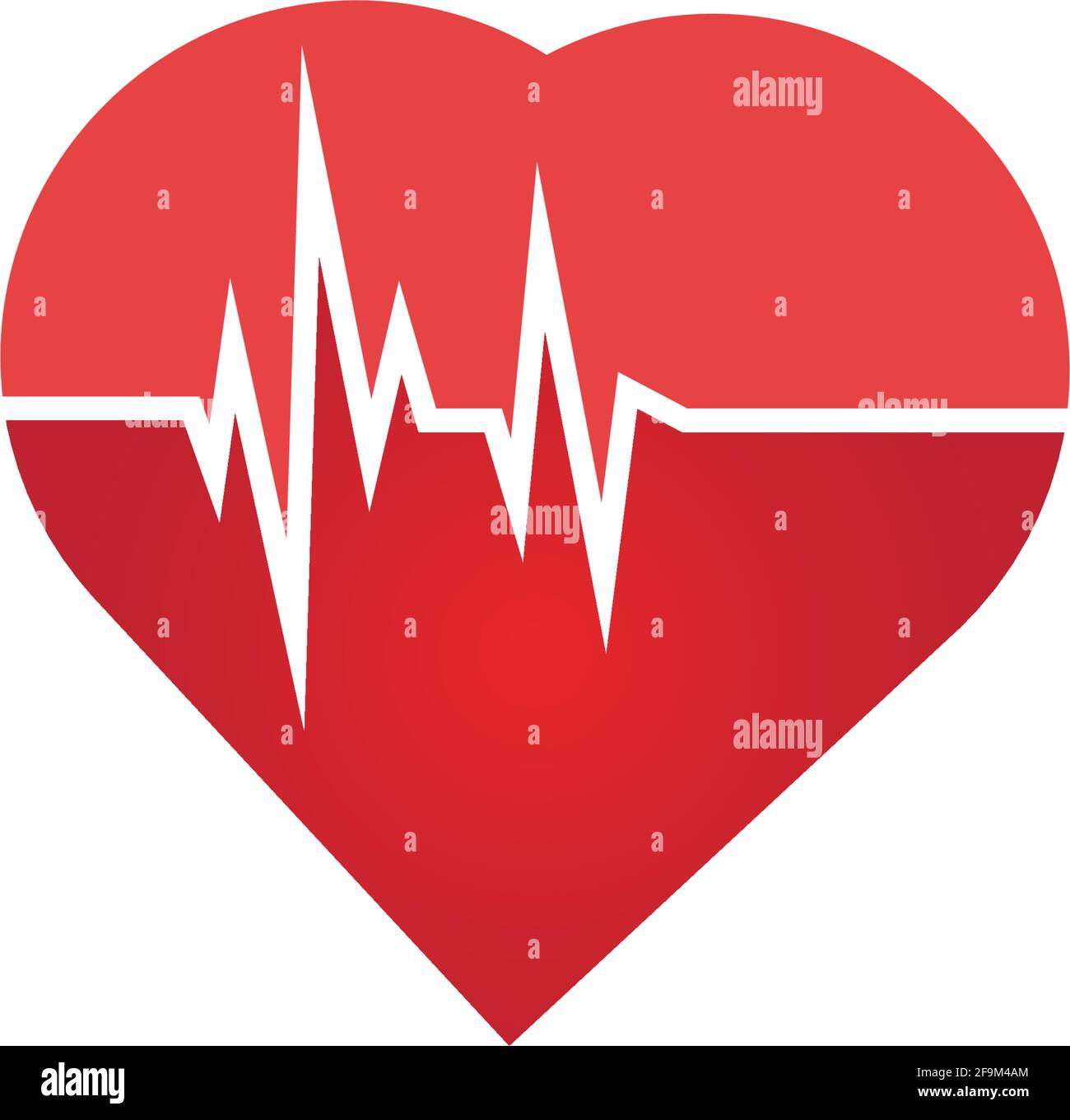 Heart rate icon - health monitor. Red Heart Rate.Blood pressure vector ...
