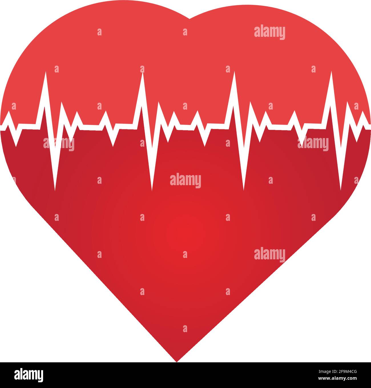 Heart rate icon - health monitor. Red Heart Rate.Blood pressure vector ...