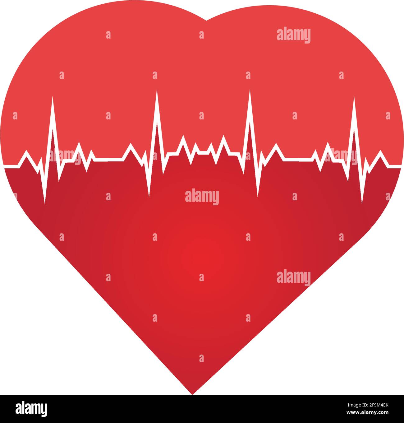 Heart rate icon - health monitor. Red Heart Rate.Blood pressure vector ...