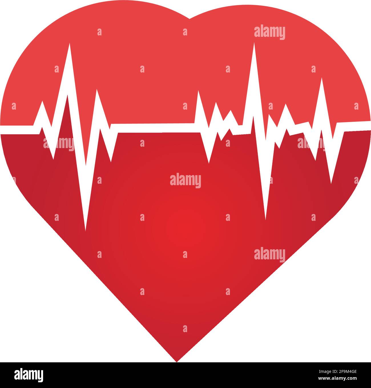 Heart rate icon - health monitor. Red Heart Rate.Blood pressure vector ...