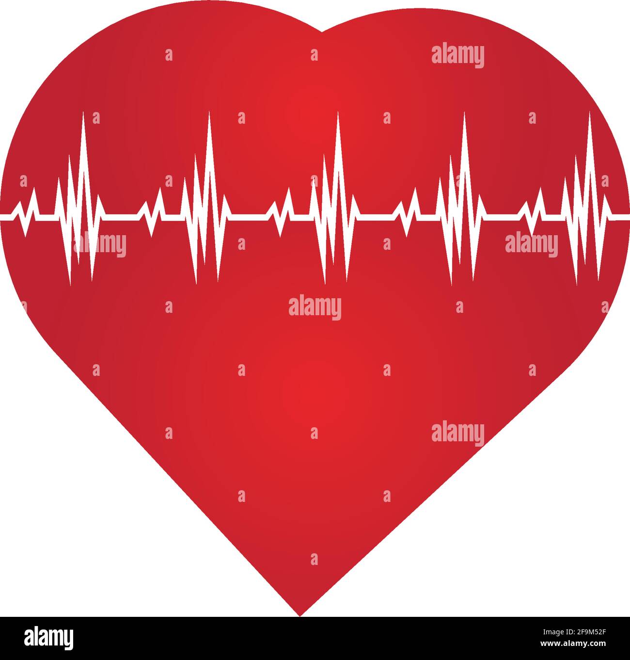 Heart rate icon - health monitor. Red Heart Rate.Blood pressure vector ...