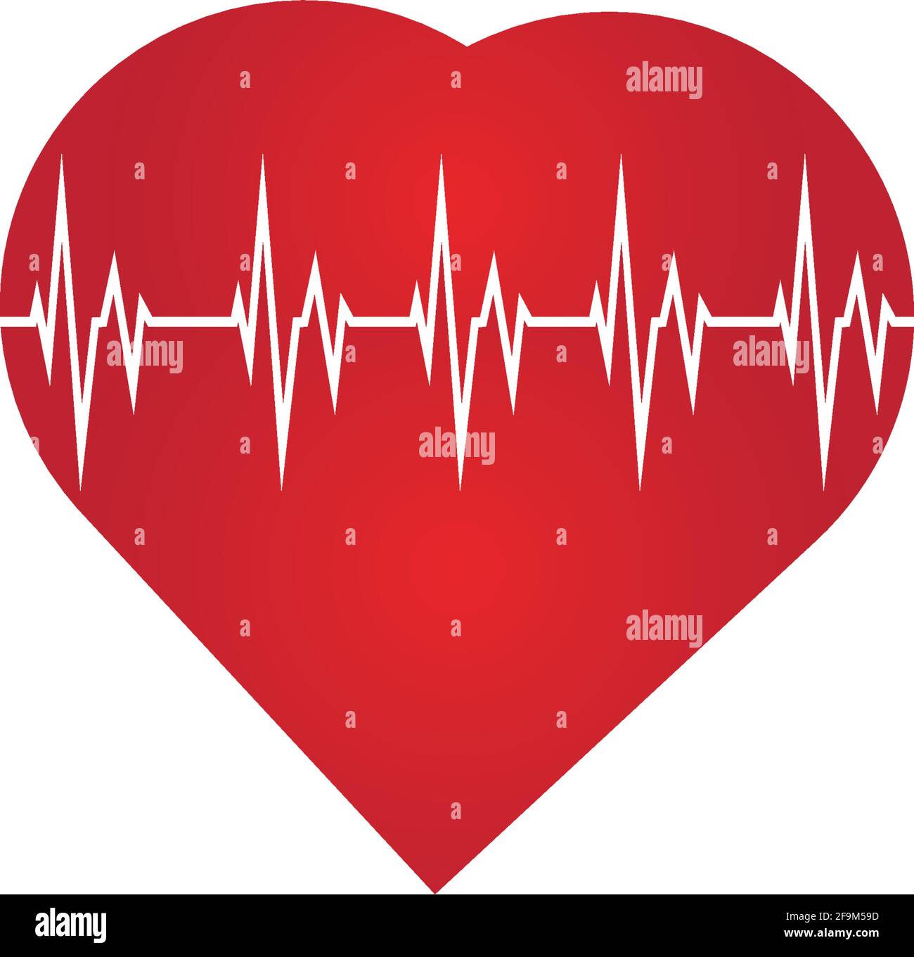 Heart rate icon - health monitor. Red Heart Rate.Blood pressure vector ...