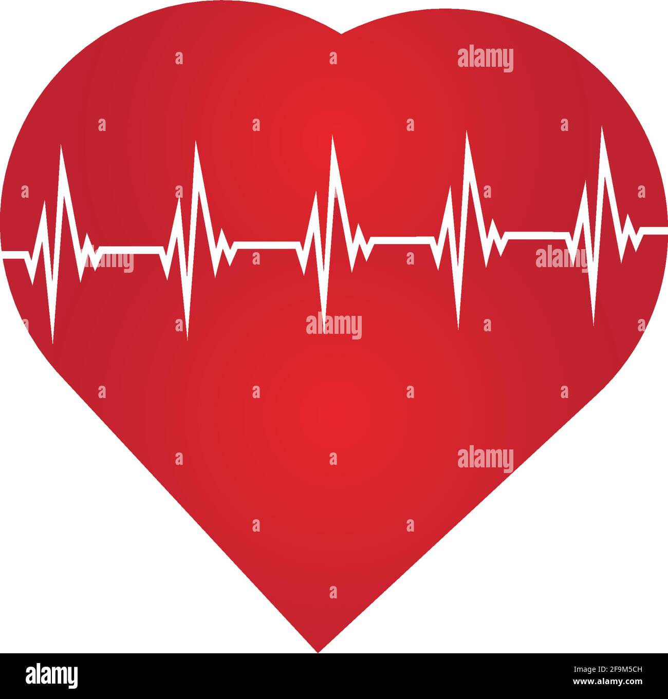 Heart rate icon - health monitor. Red Heart Rate.Blood pressure vector ...