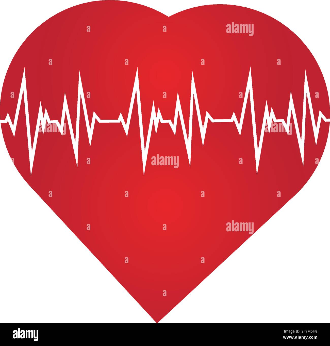Heart rate icon - health monitor. Red Heart Rate.Blood pressure vector ...