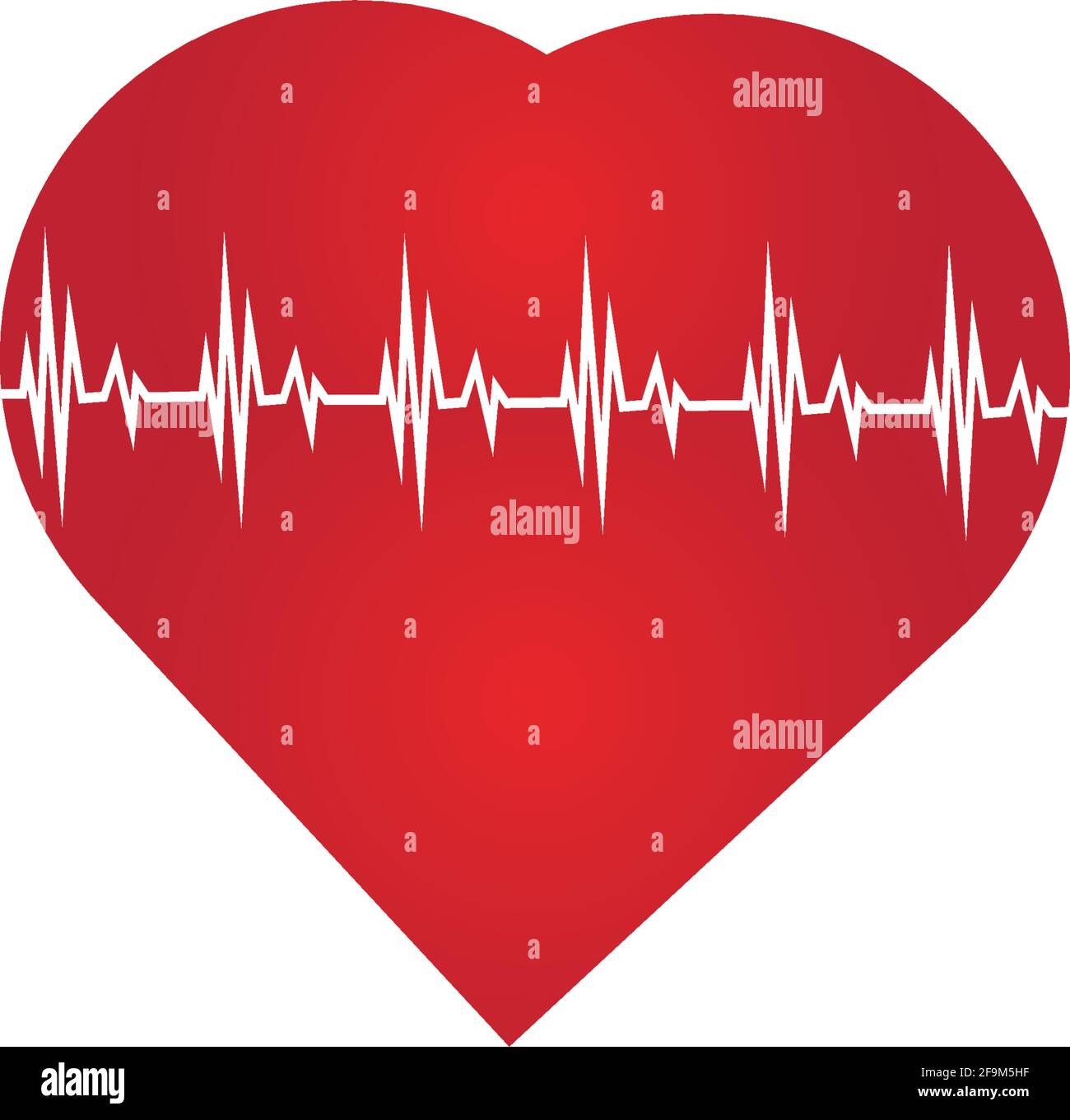 Heart rate icon - health monitor. Red Heart Rate.Blood pressure vector ...