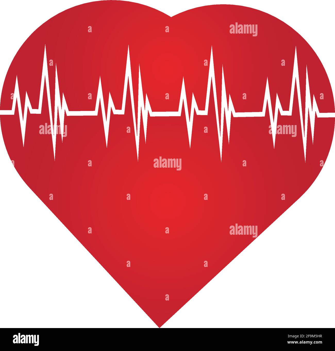 Heart rate icon - health monitor. Red Heart Rate.Blood pressure vector ...