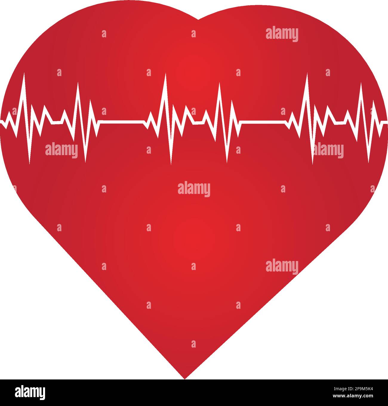 Heart rate icon - health monitor. Red Heart Rate.Blood pressure vector ...