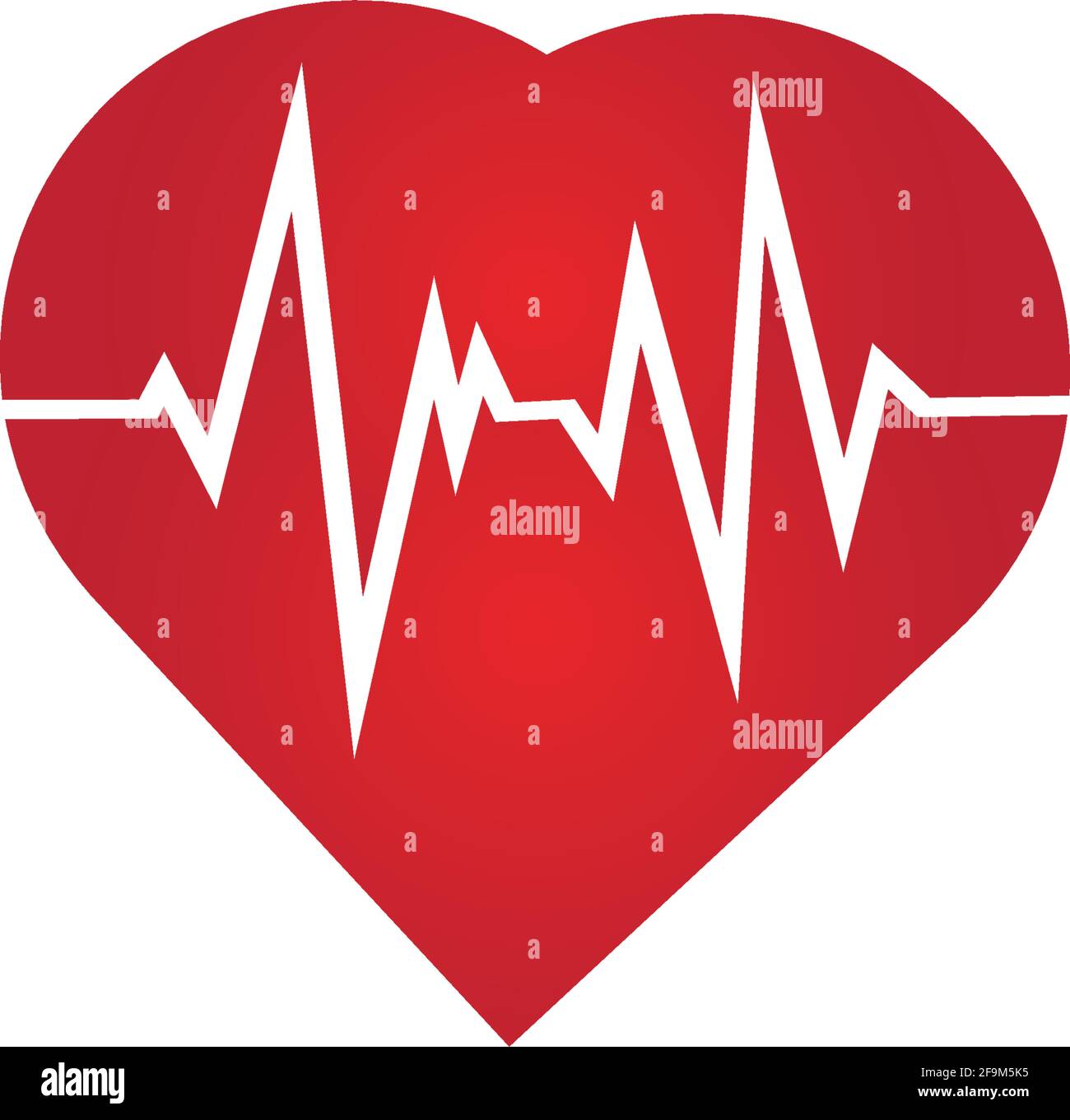 Heart rate icon - health monitor. Red Heart Rate.Blood pressure vector ...