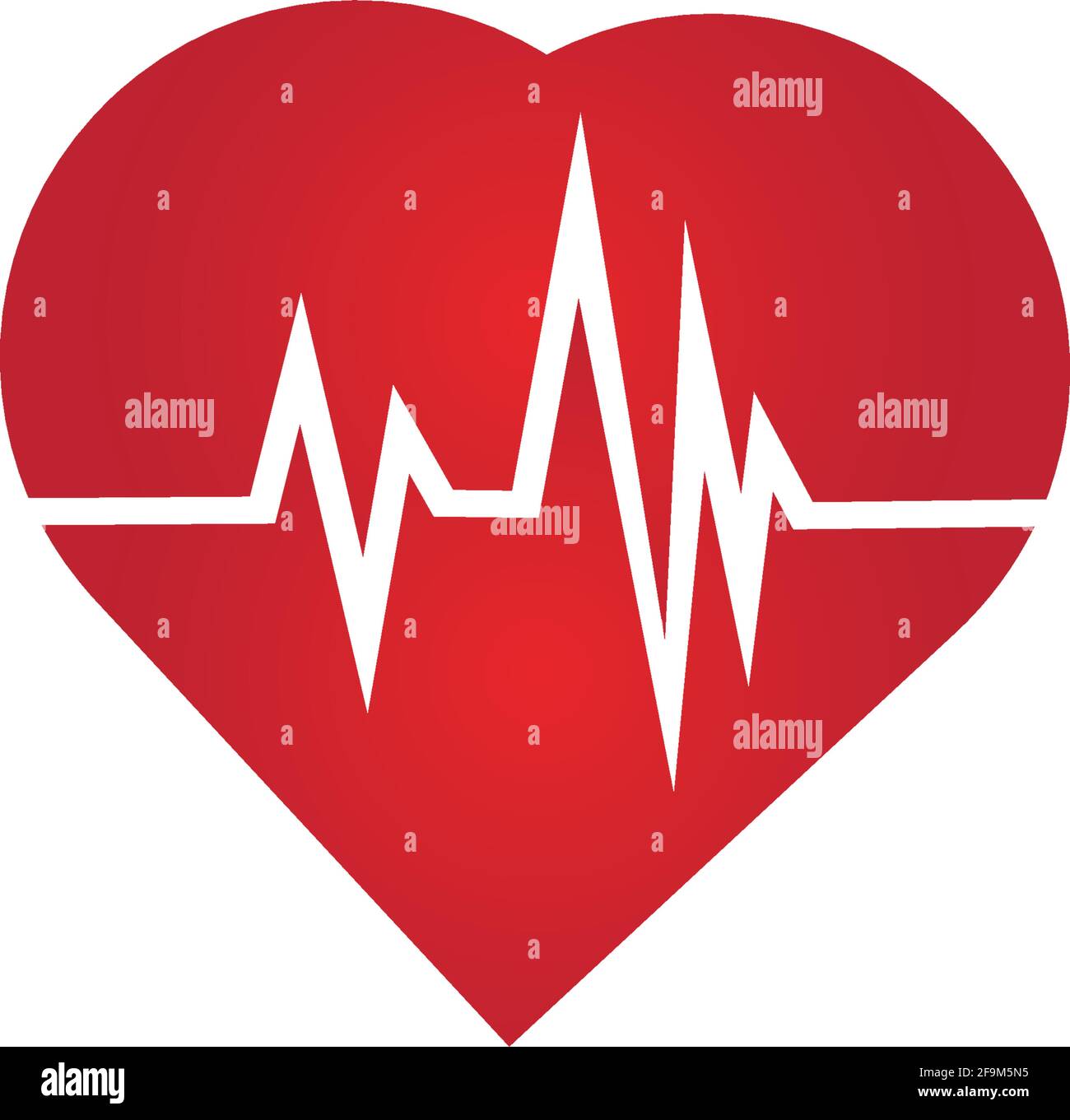 Heart rate icon - health monitor. Red Heart Rate.Blood pressure vector ...