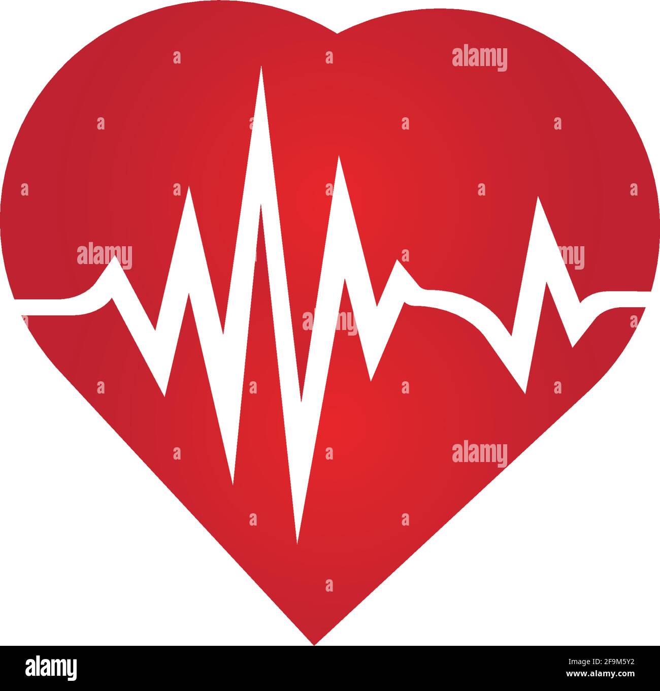 Heart rate icon - health monitor. Red Heart Rate.Blood pressure vector ...