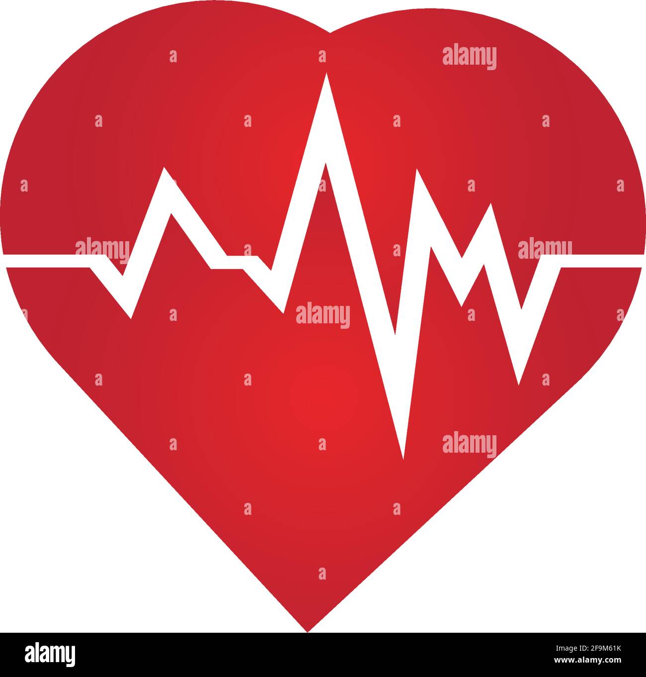 Heart rate icon - health monitor. Red Heart Rate.Blood pressure vector ...