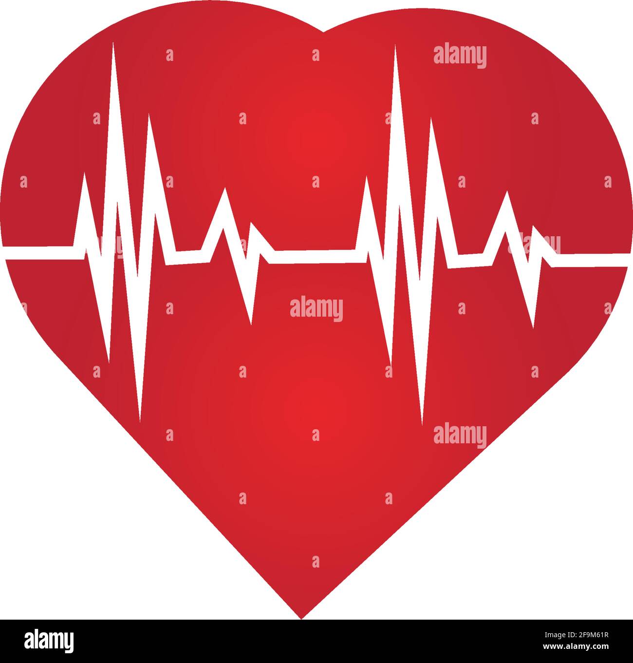 Heart rate icon - health monitor. Red Heart Rate.Blood pressure vector ...