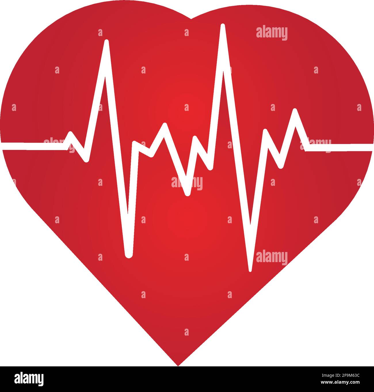 Heart rate icon - health monitor. Red Heart Rate.Blood pressure vector ...