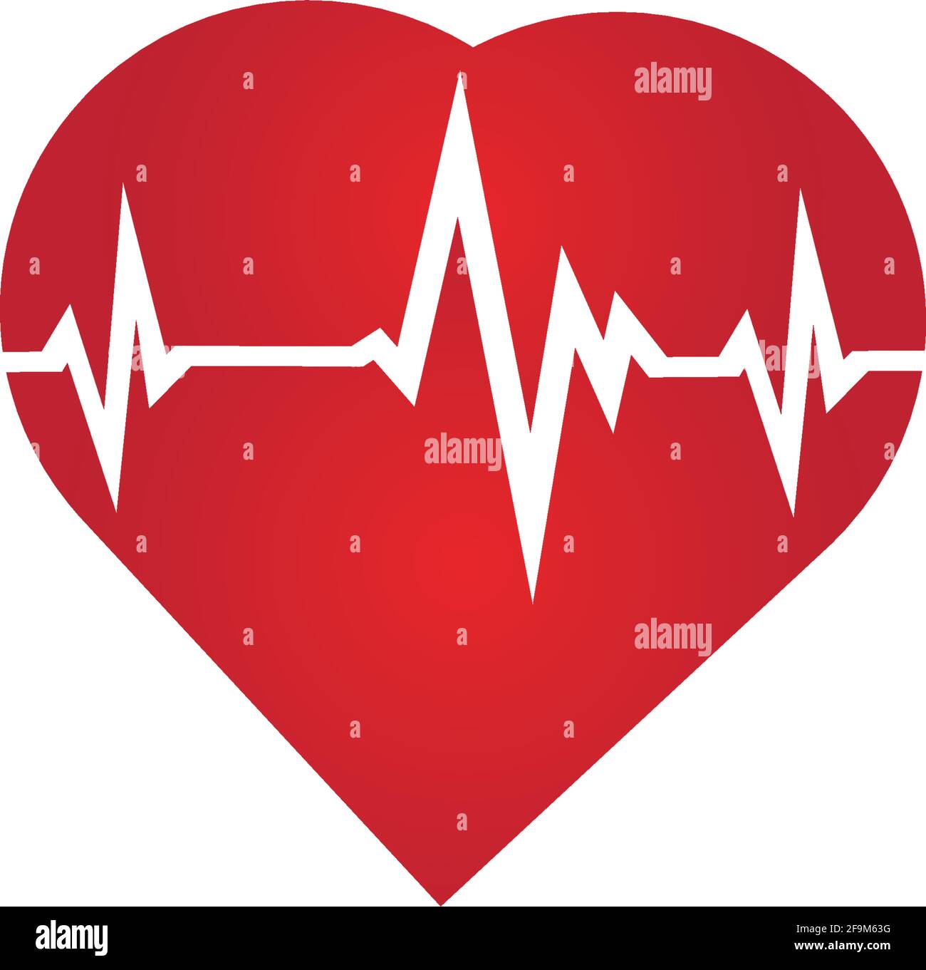 Heart rate icon - health monitor. Red Heart Rate.Blood pressure vector ...