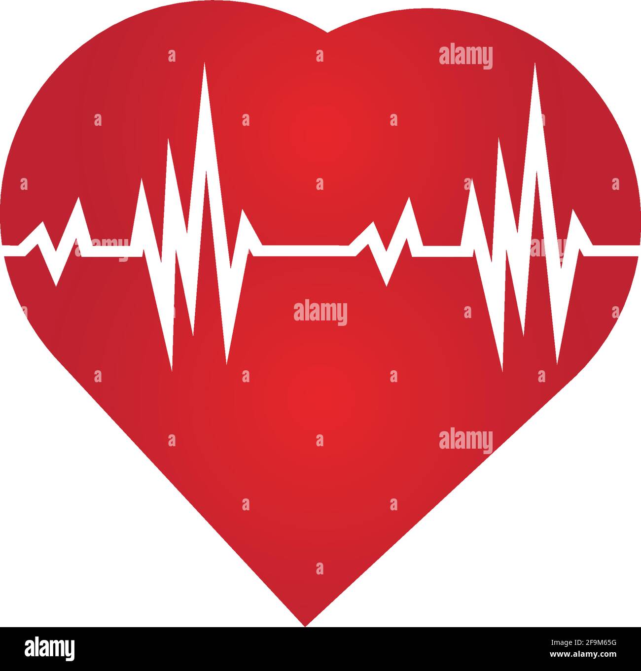 Heart rate icon - health monitor. Red Heart Rate.Blood pressure vector ...