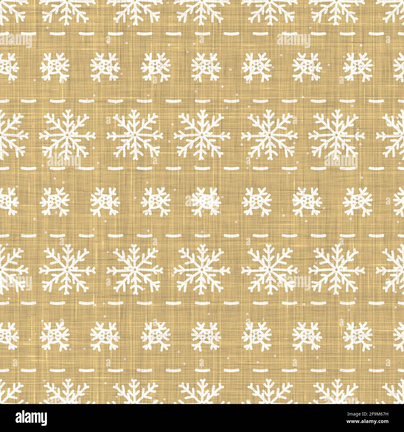 Seamless winter snowflake background pattern. Simple gender neutral ...