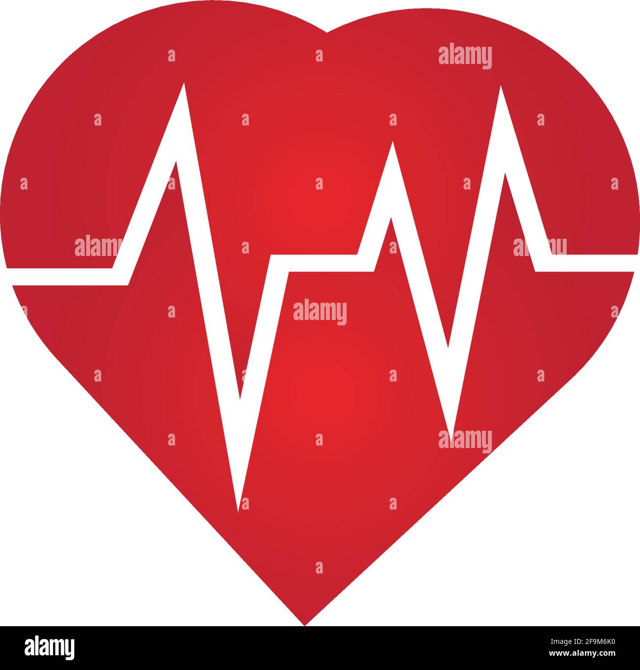 Heart rate icon - health monitor. Red Heart Rate.Blood pressure vector ...