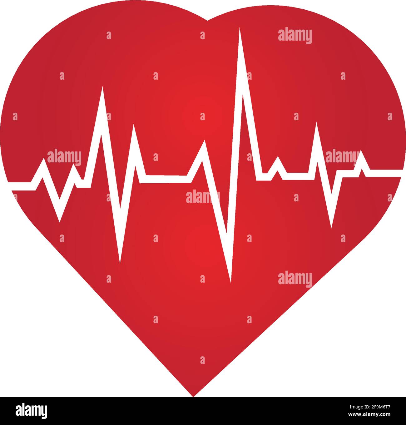Heart rate icon - health monitor. Red Heart Rate.Blood pressure vector ...
