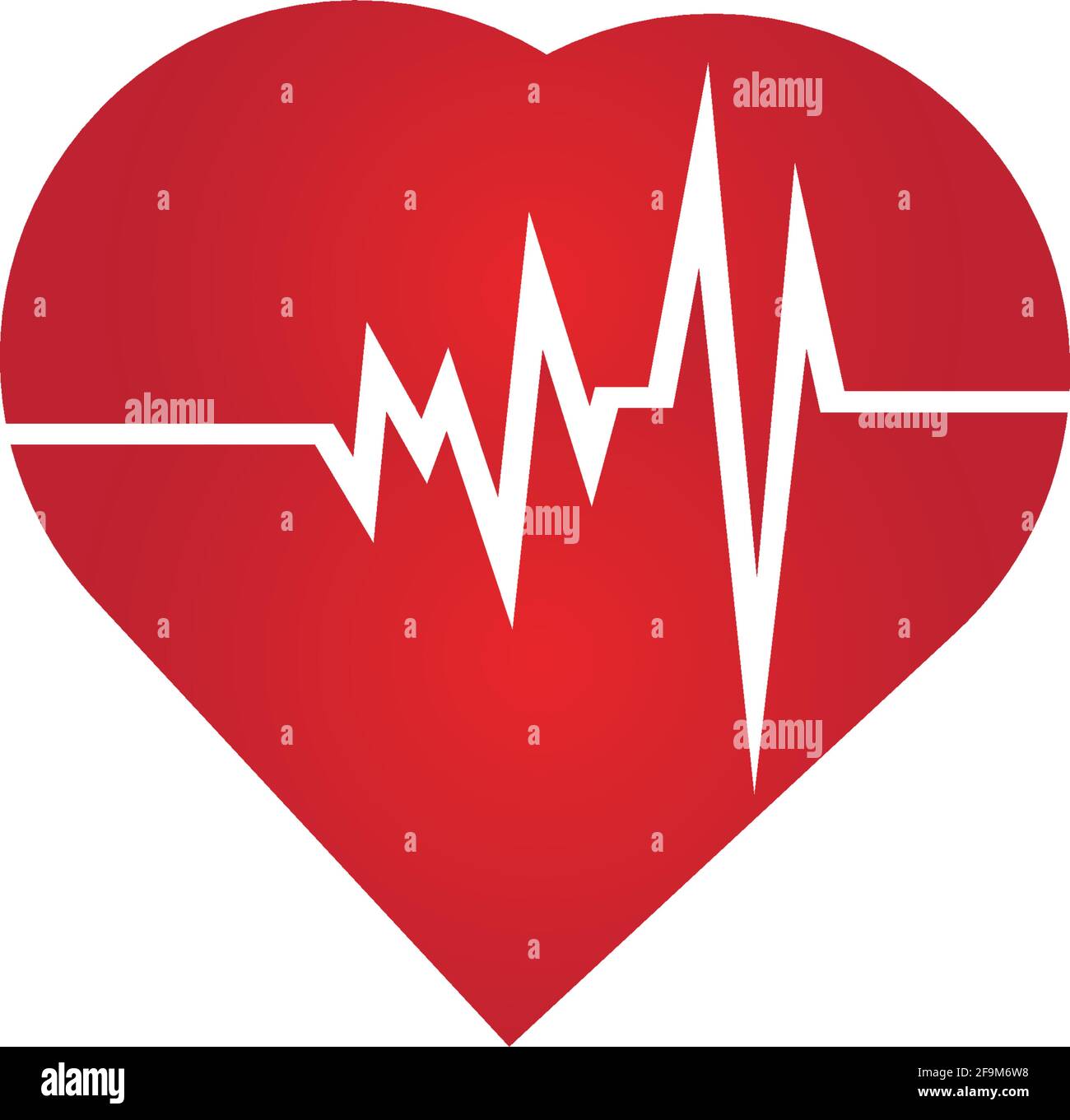 Heart rate icon - health monitor. Red Heart Rate.Blood pressure vector ...