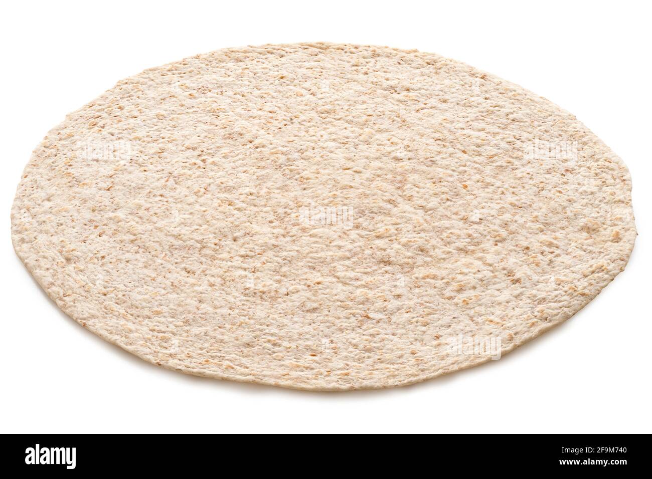 Single plain spelt and oat tortilla wrap isolated on white Stock Photo ...