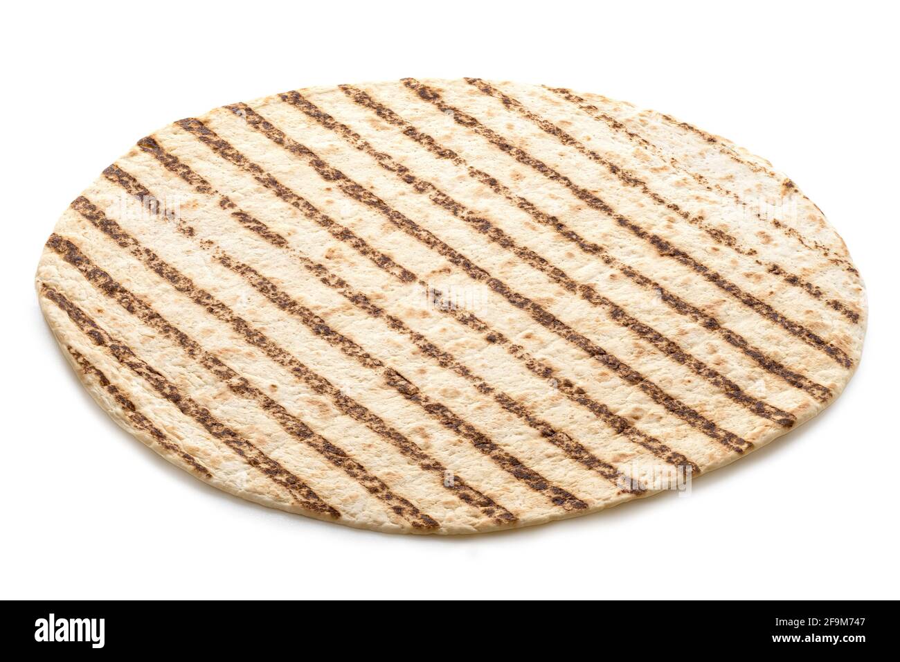 Single plain tortilla wrap with grill marks isolated on white Stock ...