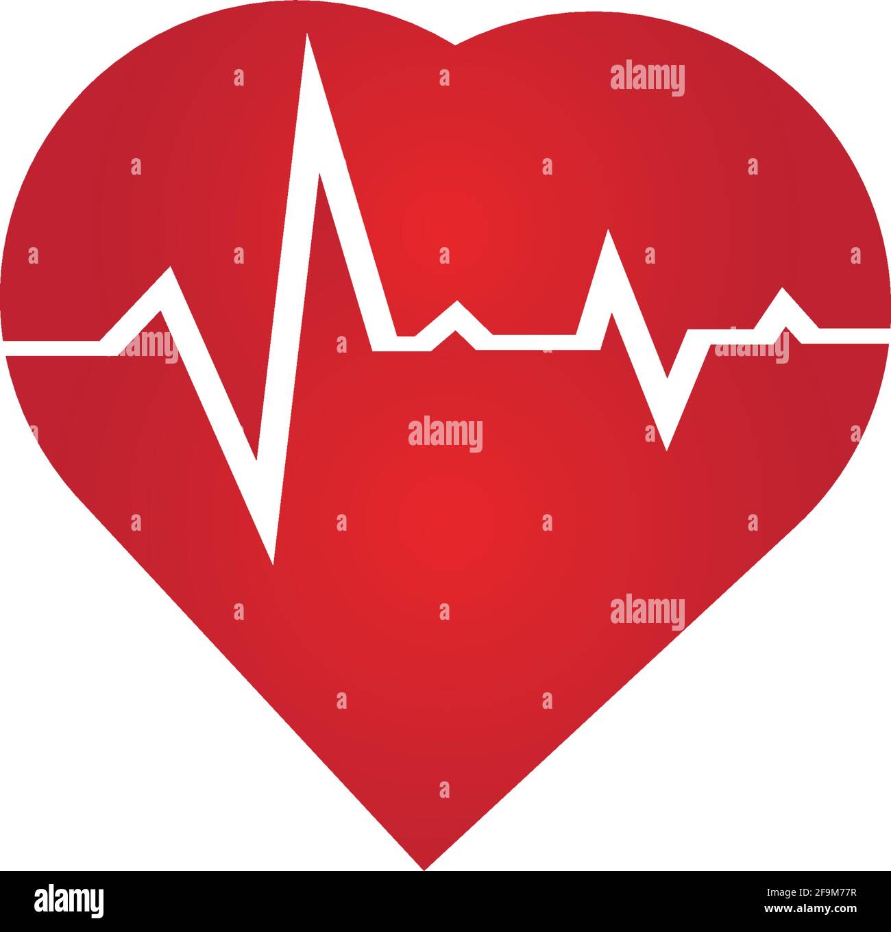 Heart rate icon - health monitor. Red Heart Rate.Blood pressure vector ...