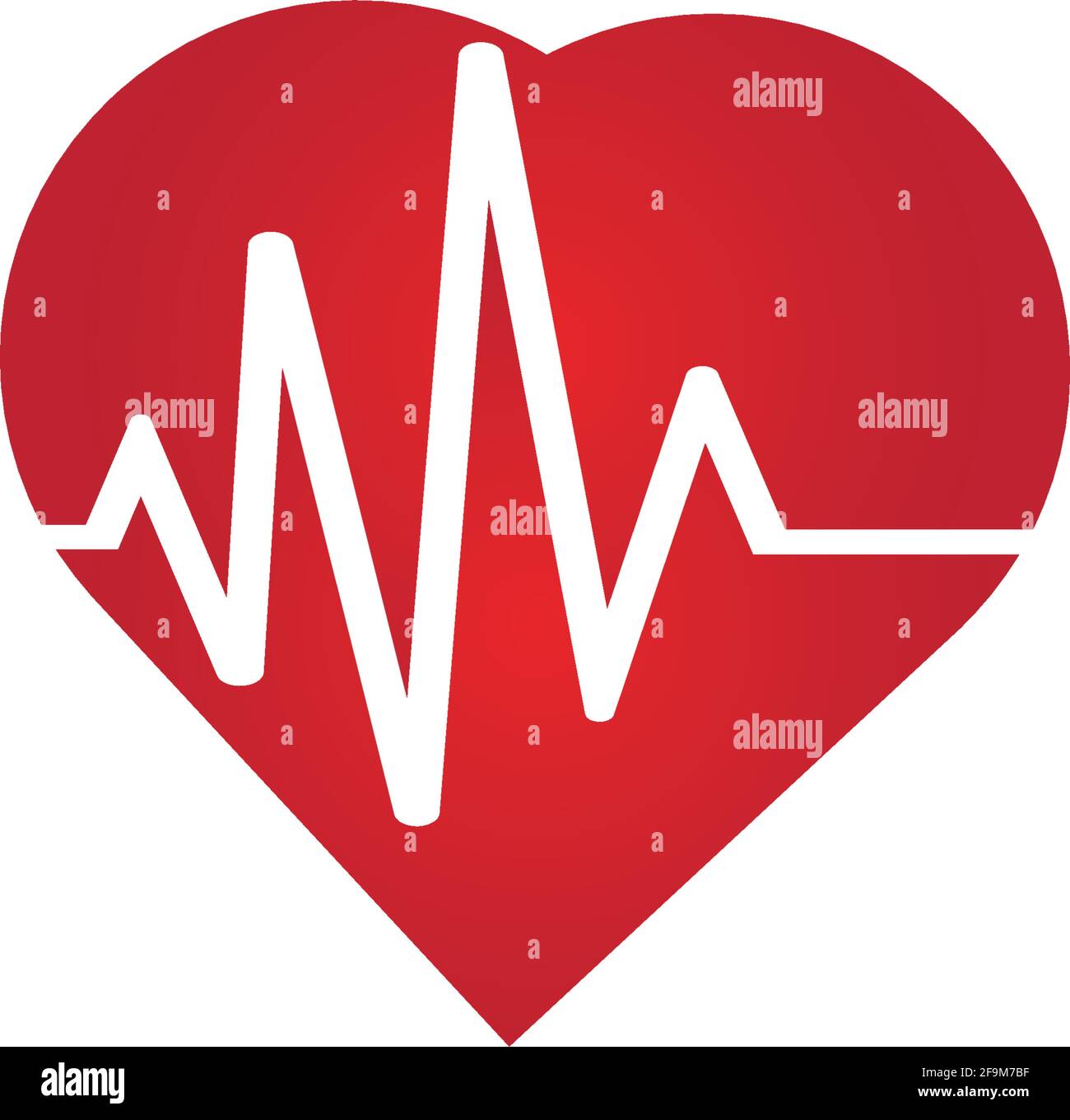 Heart rate icon - health monitor. Red Heart Rate.Blood pressure vector ...