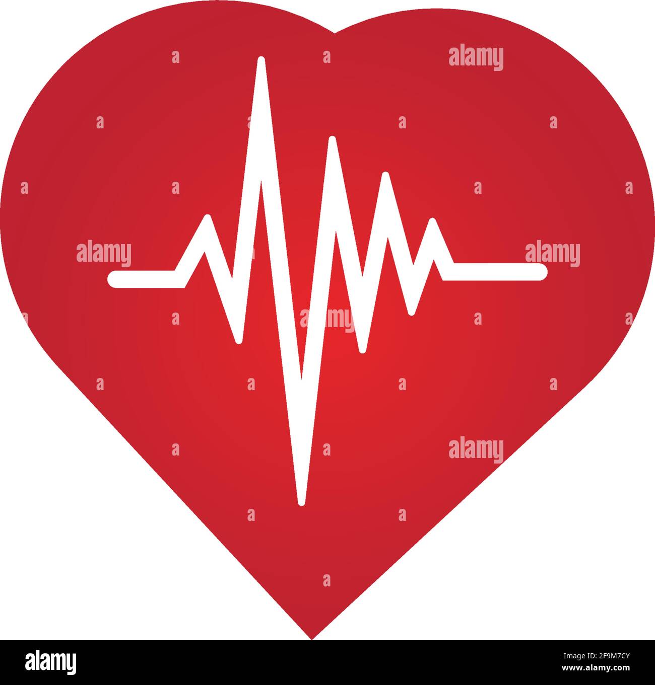Heart rate icon - health monitor. Red Heart Rate.Blood pressure vector ...