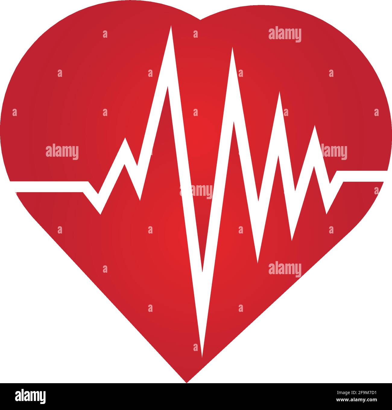 Heart rate icon - health monitor. Red Heart Rate.Blood pressure vector ...