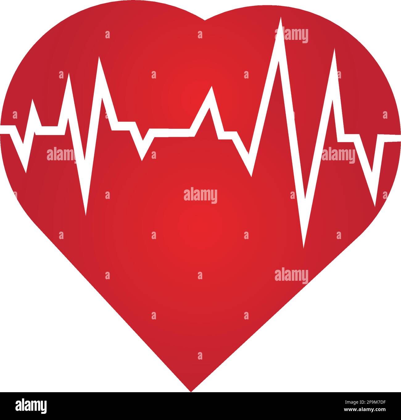 Heart rate icon - health monitor. Red Heart Rate.Blood pressure vector ...